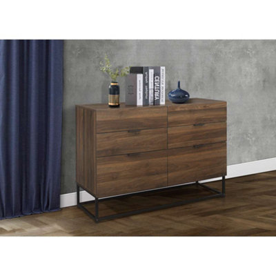 Birlea Houston 6 Drawer Chest Walnut | DIY at B&Q