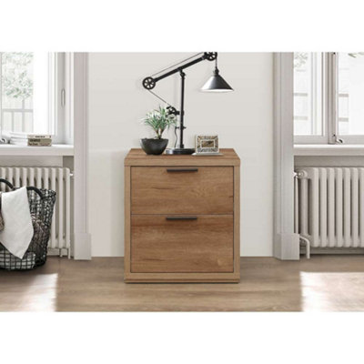 Birlea Stockwell 2 Drawer Bedside Rustic Oak