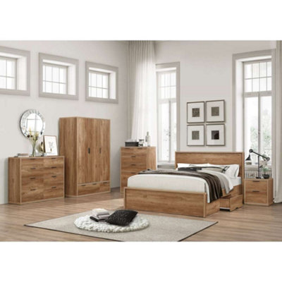 Birlea Stockwell 2 Drawer Bedside Rustic Oak