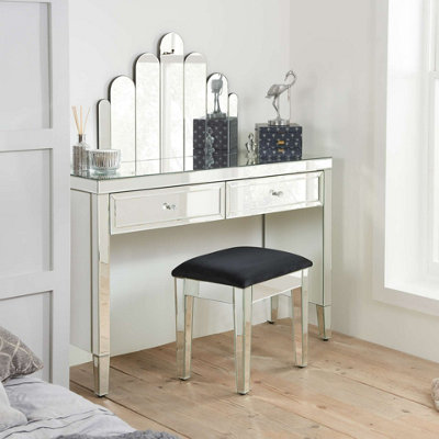 Birlea Valencia 2 Drawer Dressing Table Mirrored | DIY at B&Q