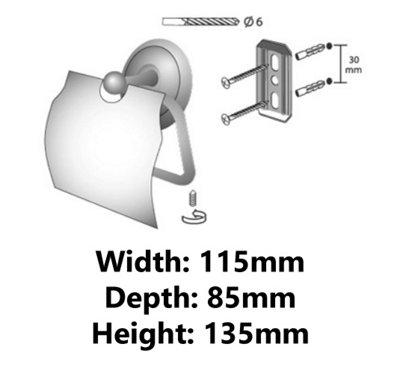 Bisk Toilet Paper Rack WC Roll Holder Retro Bathroom Antique Brass Wall ...