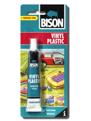 Bison Vinyl Soft Plastic Transparent Adhesive 25ml (2 packs)
