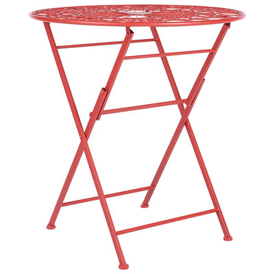 Bistro Set Folding SCARIO Metal Red