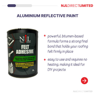 Njl Bitumen Roof Felt Adhesive Black 25l 1 Bitumen Roof Felt Adhesive ...