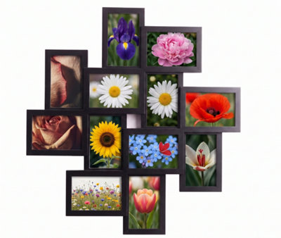 Biznest 12 Opening Black Collage Irregular Shape Photo Frame Multiple ...