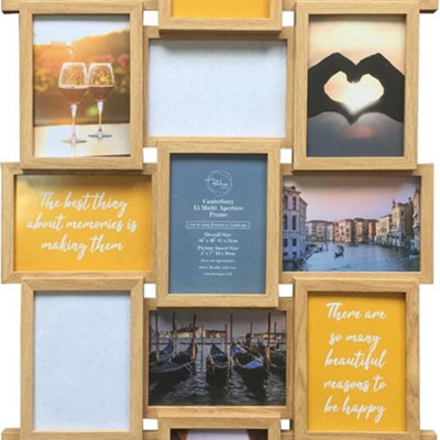 Biznest 15 Multi Aperture Frame Photo Picture For 15 Photos Holds 6X4 ...