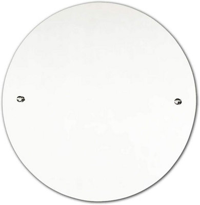 Biznest 50cm Round Drilled Mirror Wall Mounted Frameless Bathroom ...
