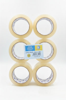 Biznest Clear Parcel Tape Packing Packaging Adhesive Rolls Carton Boxes ...