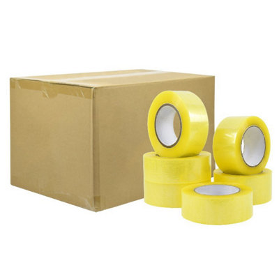 Biznest Clear Parcel Tape Packing Packaging Adhesive Rolls Carton Boxes ...