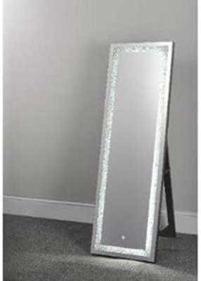 Led Crystal Effect Free Standing Mirror