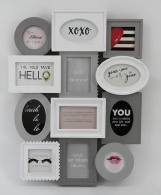 Biznest Multi Aperture Photo Frame 12Pc 8X 6X4 And 4X 4X4 Inch Photo ...