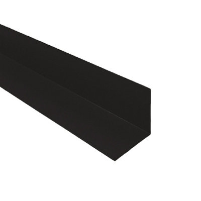 Black 1.2 Metre UPVC Plastic Rigid Angle 25mm x 25mm Trim Lengths 90 ...