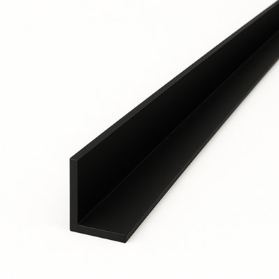 Black 1 Metre UPVC Plastic Rigid Angle 70 x 30mm Corner Cover Trim 90 ...