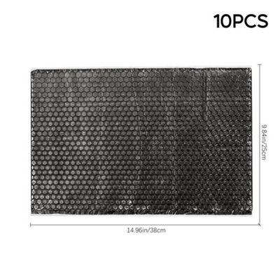 Black 10pcs Bathroom Kitchen Sound Insulation Mat Car Sound Insulation ...