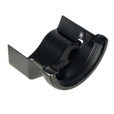 Black 112mm Half Round To 120mm Cast Iron Right Hand Gutter Adaptor ...