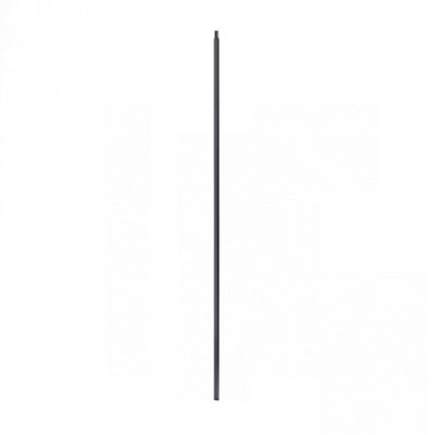 Black 12mm Square Plain Straight Staircase Spindle