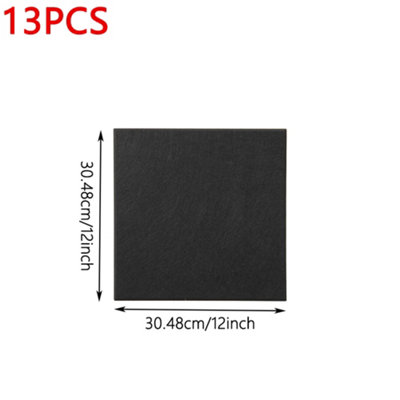 Black 13x Acoustic Wall Panel Tiles Studio Sound Proofing Insulation ...