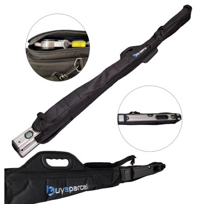 Black 1800mm Spirit Level Bag Storage for upto 6 Levels Bahco Stabila ...