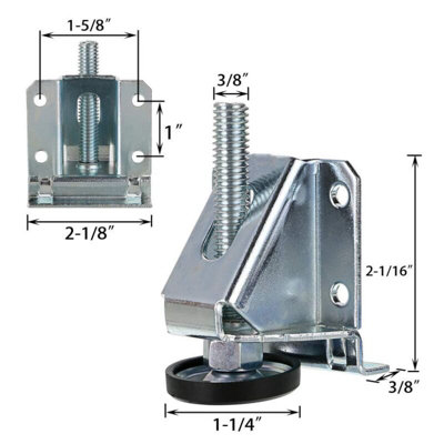 Black 4 Pack M10 Adjustable Furniture Leveling Feet for Tables Shelves ...