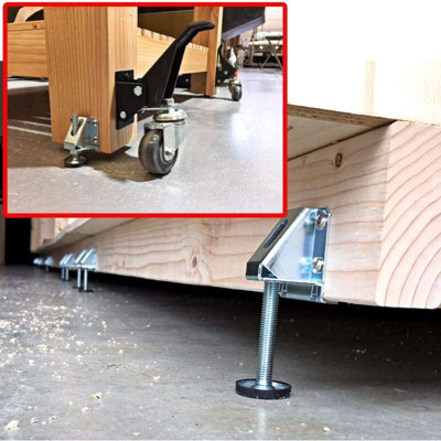 Black 4 Pack M10 Adjustable Furniture Leveling Feet for Tables Shelves ...