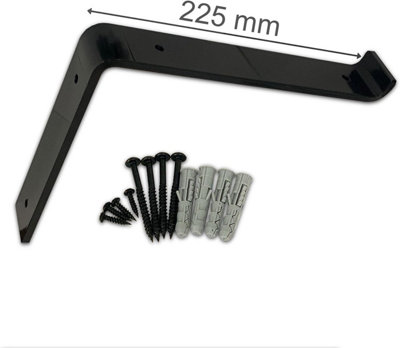 Black 6 Pcs Heavy Duty Down Shelf Brackets for Scaffold Board Shelving ...