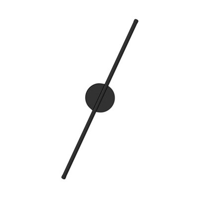 Black 60cm Long Strip Linear LED Indoor Wall Light Wall Sconce Warm ...