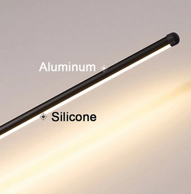Black 60cm Long Strip Linear LED Indoor Wall Light Wall Sconce Warm Light