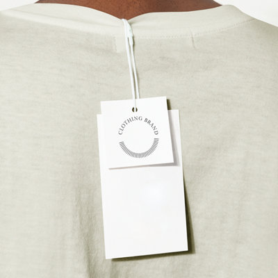 Black 7 Inch Cotton String Hang Tag With Lock Labels, 100pcs