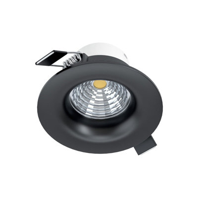 Black Aluminium 6W Built-in LED Flush Downlight for Walls and Ceilings