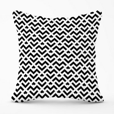 Black And White Abstract Pattern Cushions 60cm x 60cm