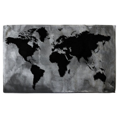 Black and white world map (Kitchen Towel) / Default Title