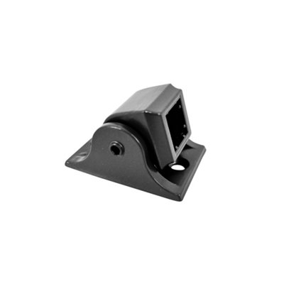Black Angled Fixing Plate for 12mm Square Spindles