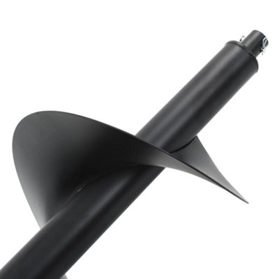 Black Auger Drill Steel 300 mm - Heavy Duty Earth Planting Bit