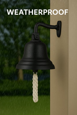 Black Bell Last Order Bell Bar Accessories for Home Pub Hand Bell Wall ...