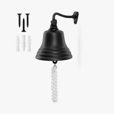 Black Bell Last Order Bell Bar Accessories for Home Pub Hand Bell Wall ...