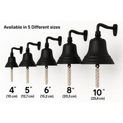 Black Bell Last Order Bell Bar Accessories for Home Pub Hand Bell Wall ...