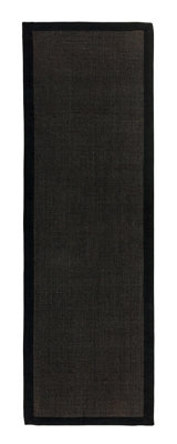 Black/Black Natural Decorative Plain Bordered Modern Anti Slip Easy to ...