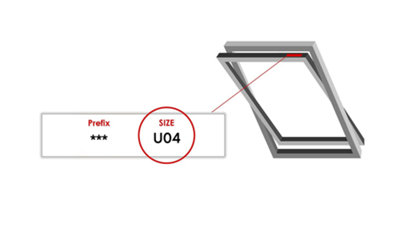 Black Blackout Blind for Velux Roof Window Size U04, White Frames