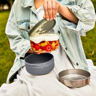 Black+Blum Glass Lunch Bowl 750ml - Slate