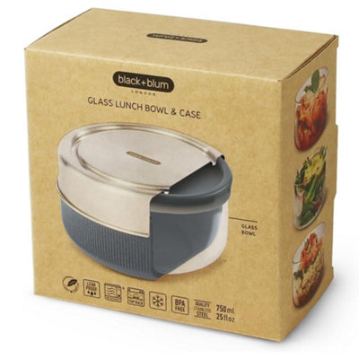 Black+Blum Glass Lunch Bowl 750ml - Slate
