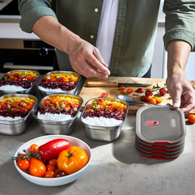 Black+Blum Microwavable Steel Multifunction Meal Prep Box Set Medium