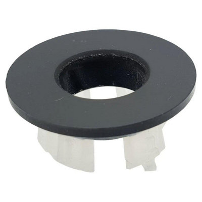 Black Brass Made Basin Sink Overflow Cover Insert Hole Trim | DIY at B&Q