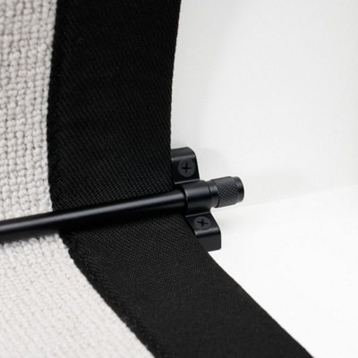 Buy Black Brass Stair Rod With Knurled Ends - 90cm - SE Home | DIY at B&Q