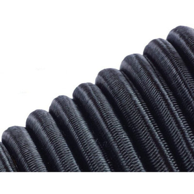 Black Bungee Cord - 20 m / 65 ft of 5 mm Bungee Rope, Shock Cord ...