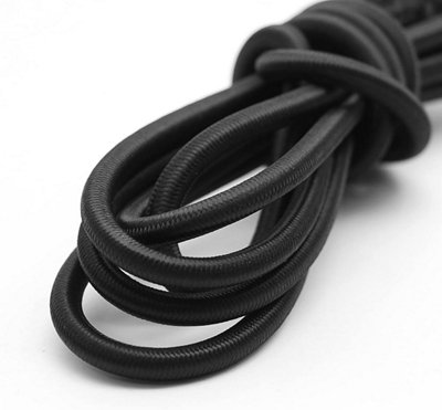 Black Bungee Cord - 20m / 65ft of 6mm Bungee Rope, Shock Cord, Bungee ...