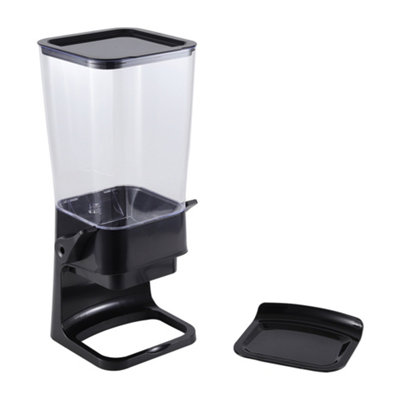 Black Cereal Nuts Storage Container Dispenser for Kitchen