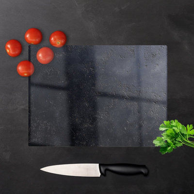 BLACK CONCRETE EFFECT CHOPPING BOARD