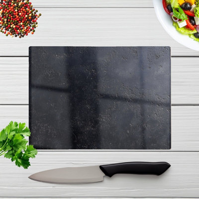 BLACK CONCRETE EFFECT CHOPPING BOARD