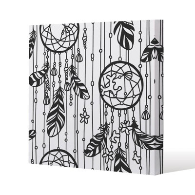 Black contour (Canvas Print) / 114 x 114 x 4cm