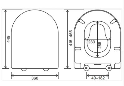 Black D Shape Family / Multi Potty Training Anti-Bac Toilet Seat with ...